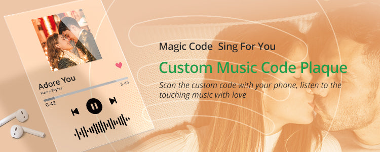 Music Plaque - Custom Music Code Keychain - Soufeel