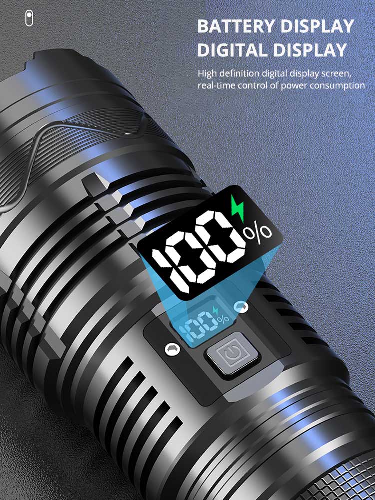 ：Type-C Super Bright Long Range LED Brightest Flashlight Rechargeable