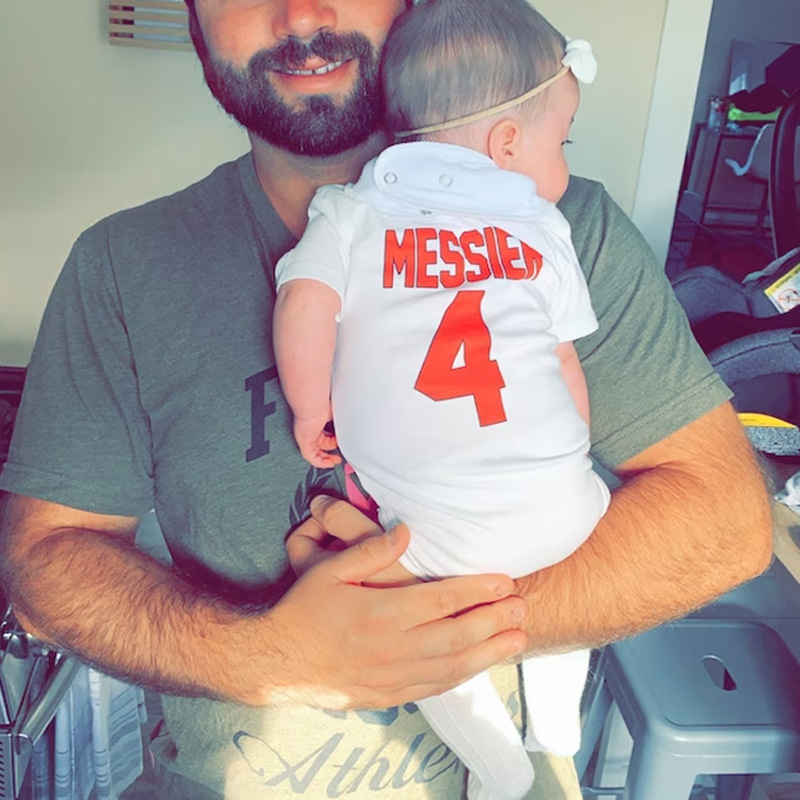 Personalized Sport Jersey Baby Bodysuit for Infant Boys and Girls
