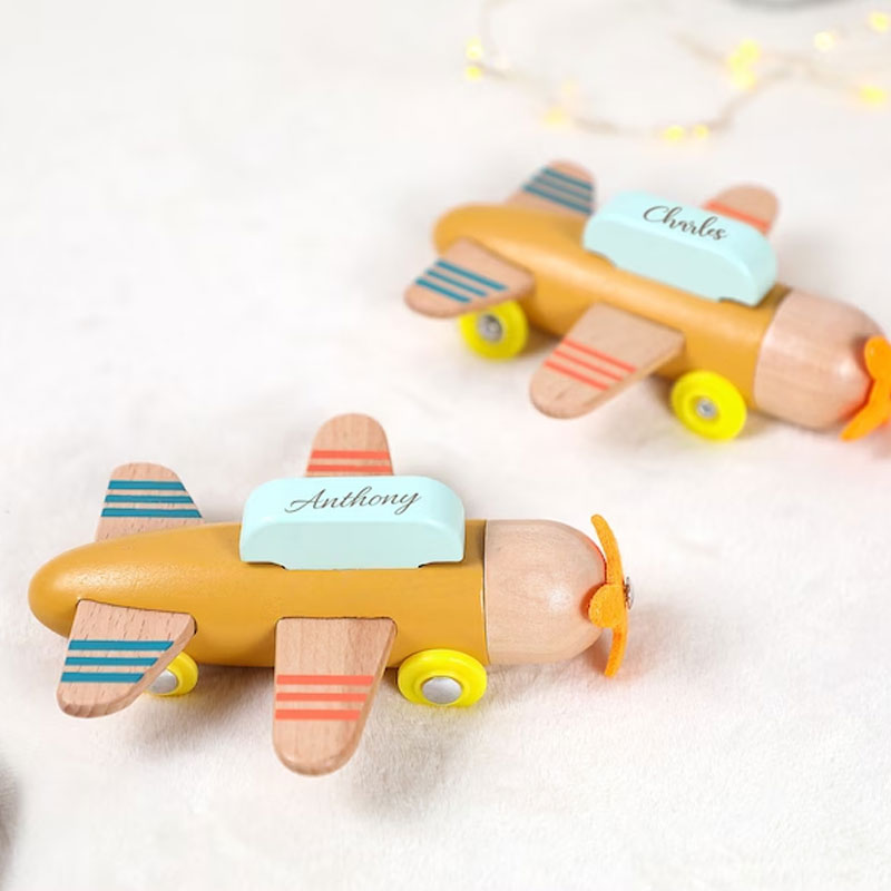 Wooden Toy Airplane Personalized Handmade Toys