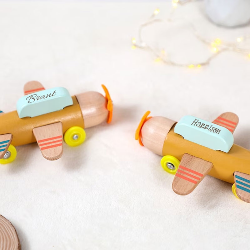 Wooden Toy Airplane Personalized Handmade Toys