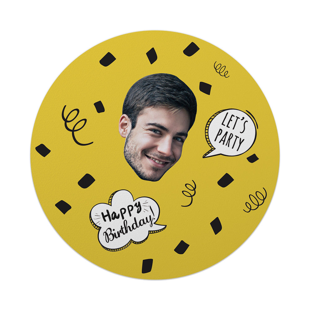 Custom Face Stickers - Birthday Comic Balloons (3.3 in. diameter)
