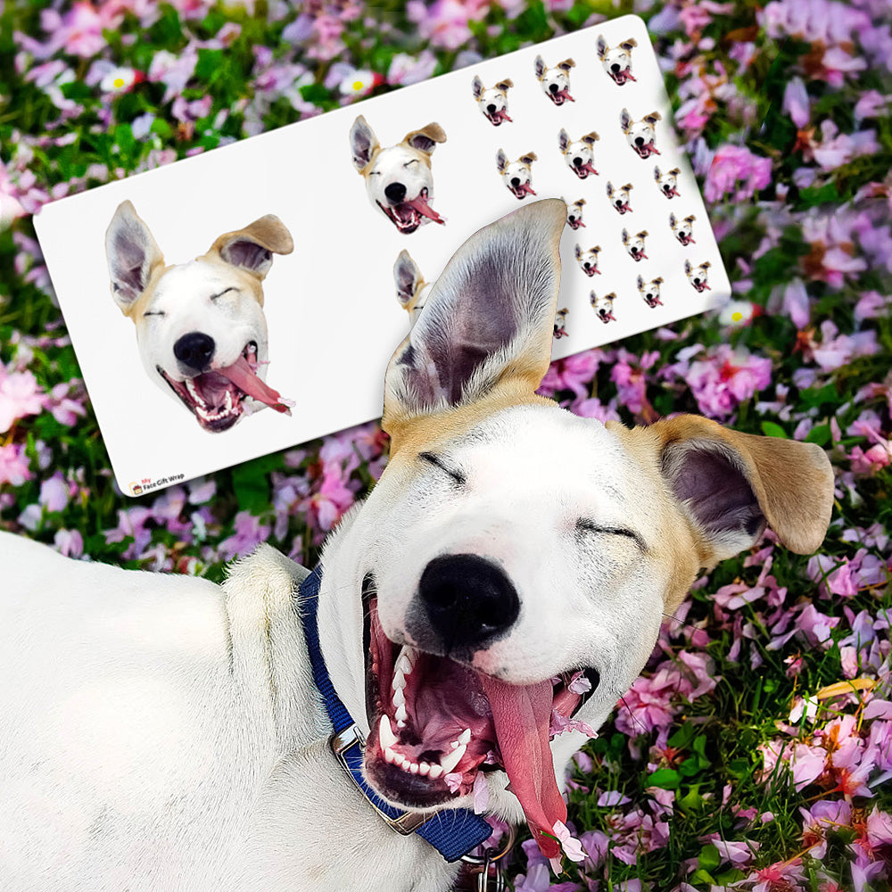 Custom Face Sticker Sheet Dog Die Cut Stickers