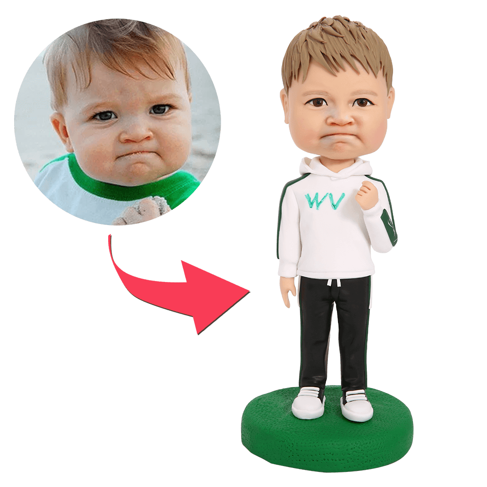 Personalized Custom Boy Bobbleheads Sculpted From Your Photo
