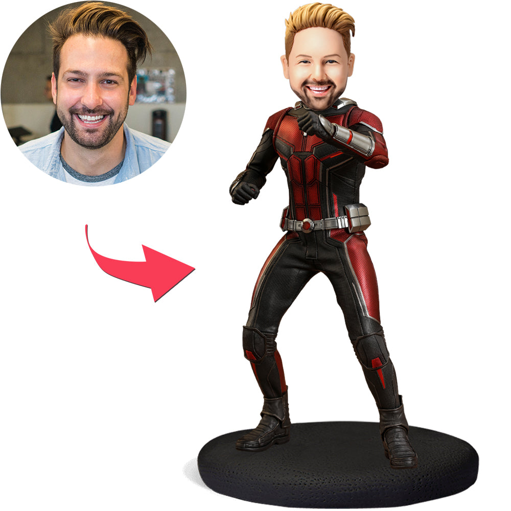 Personalized Custom Ant Man Bobbleheads Sculpted From Your Photo
