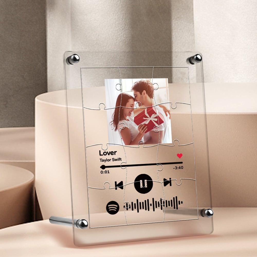 Custom Spotify Puzzle Plaque With Photo Music Photo Puzzle Plaque