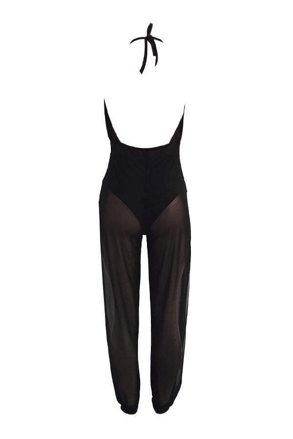 Sexy Patchwork One Piece Jumpsuit Without Bra