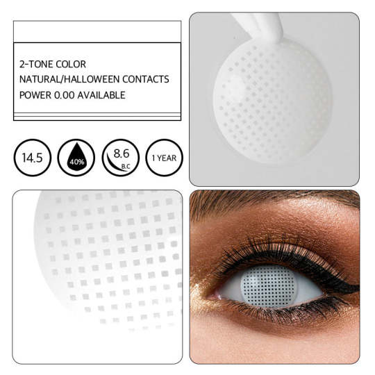 Unibling White Mesh Contacts