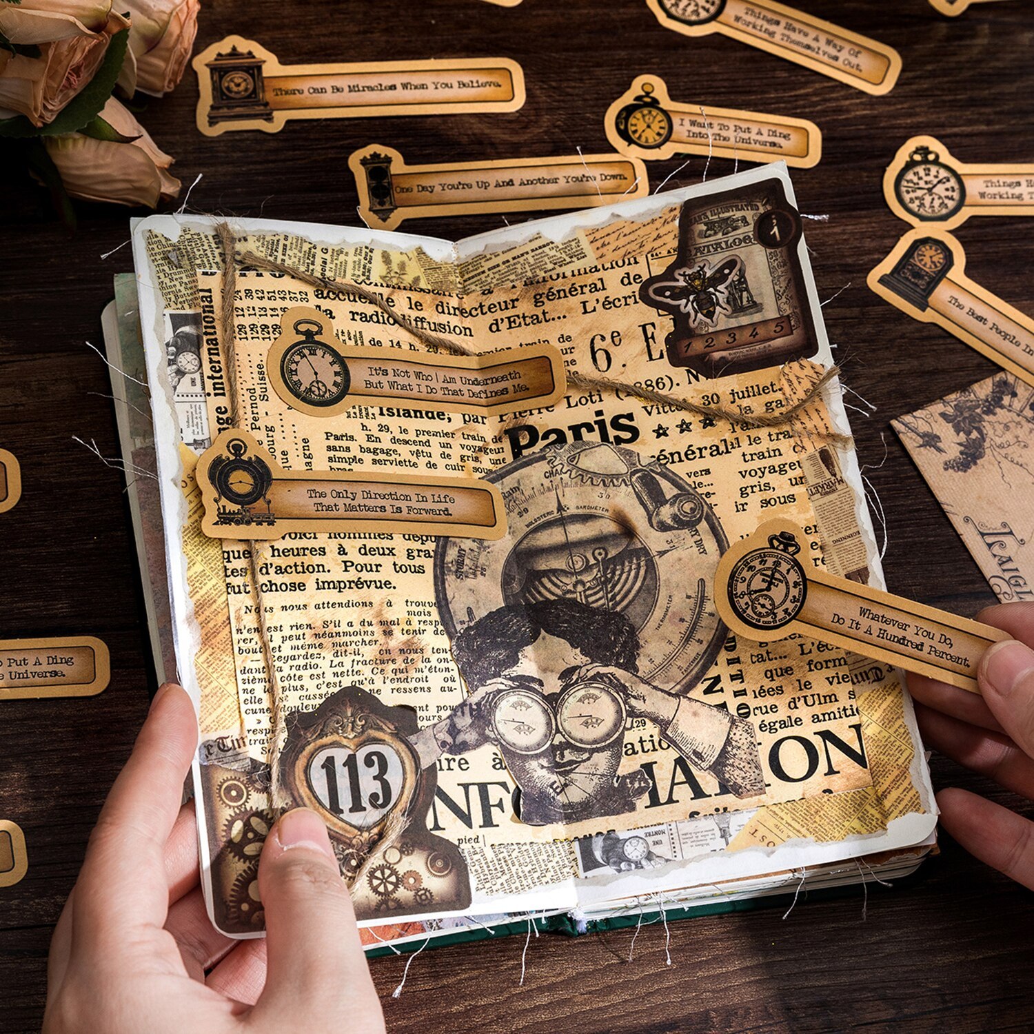 30 pcs Retro English sticker pack nostalgic European old-JournalTale