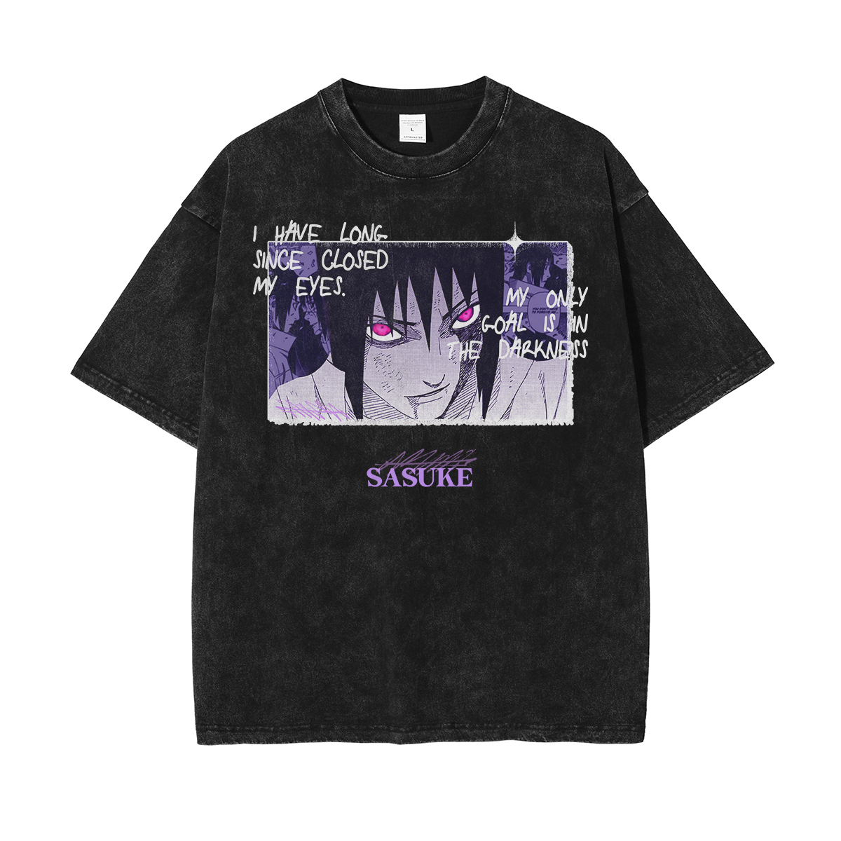 Sasuke Vintage Oversized T-Shirt | Naruto Shippuden – TheAnimeCollective