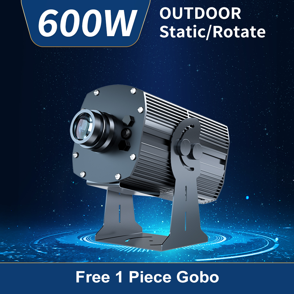 600W Button Control Static/Rotate Outdoor Waterproof GOBO Projector