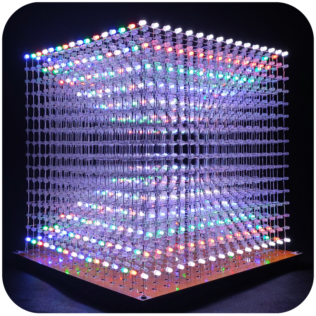 Icubesmart 3d16mini Led Cube Kit Diy Soldering Project 16x16x16 Led