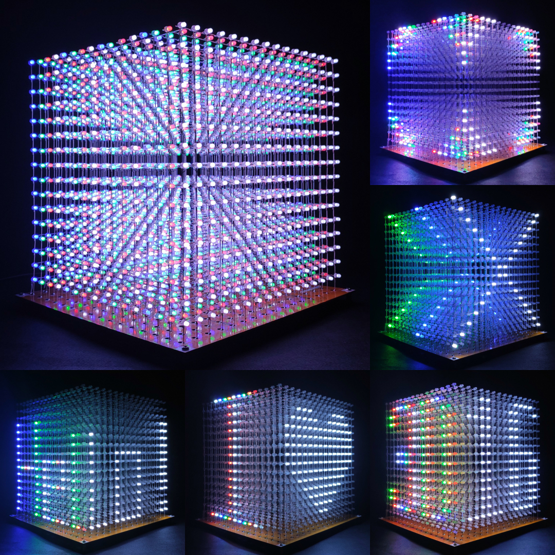 iCubeSmart 3D16MINI Led Cube Kit DIY Soldering Project 16x16x16 Led ...