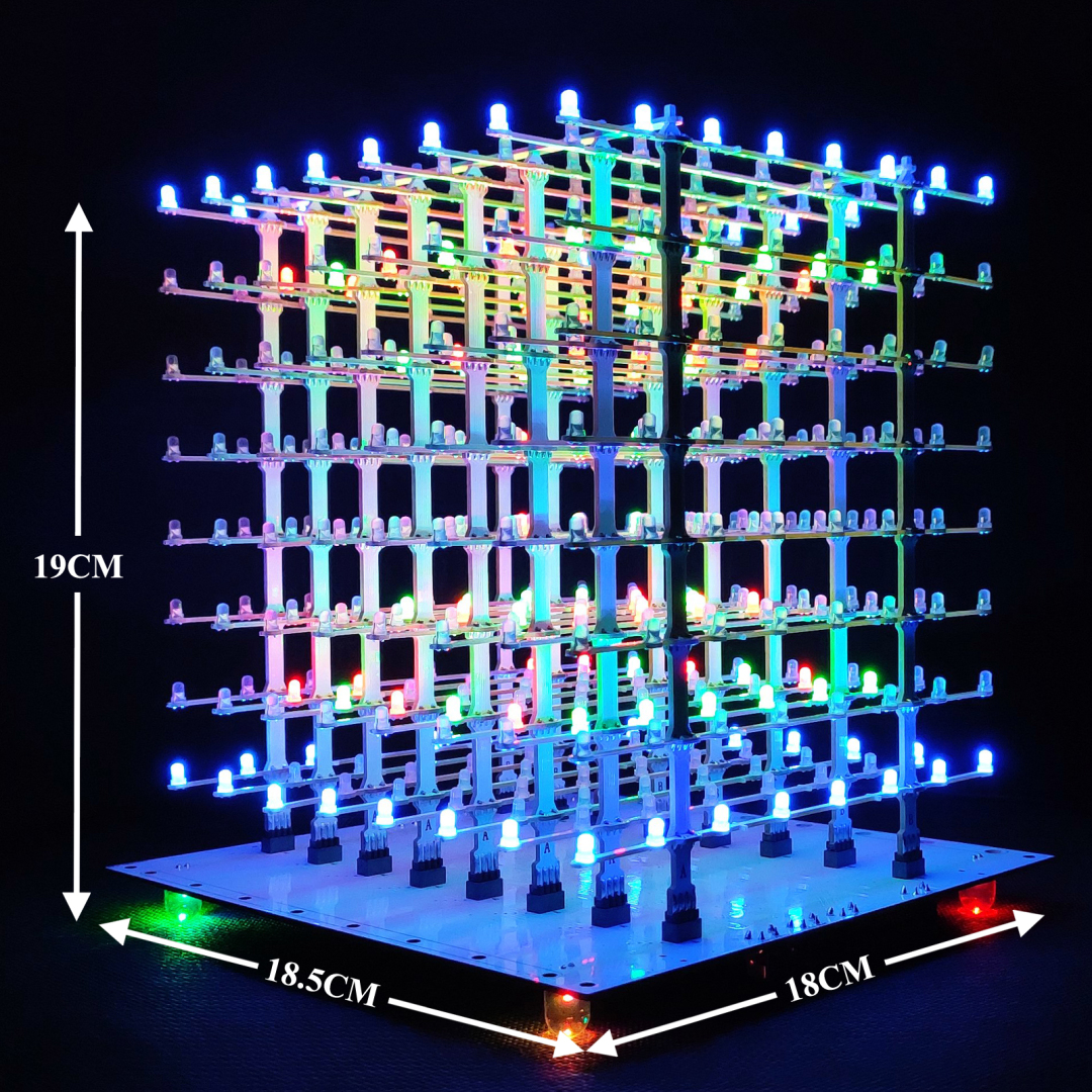 iCubeSmart 3D8P Led Cube Kit Diy Electronic Kits Teenagers Learning ...