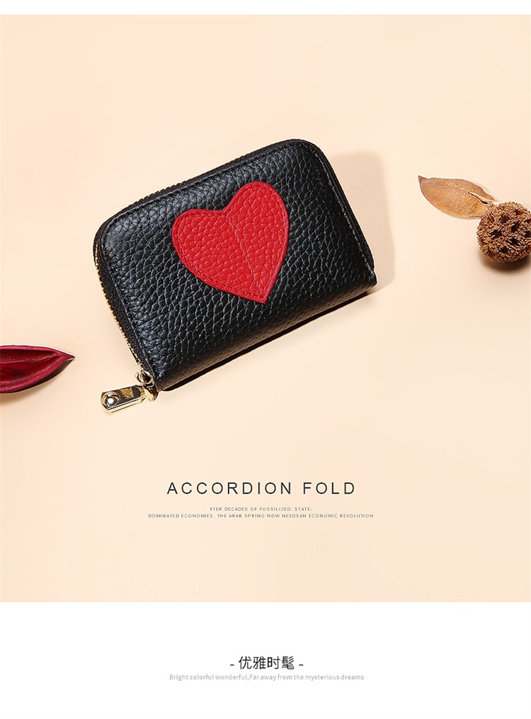 Factory direct sales of new heart-shaped wallet leather short ten ...