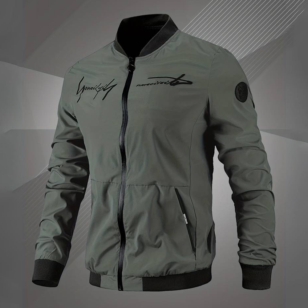 Silberfleck Gestickte Field Workwear-Jacke für Herren
