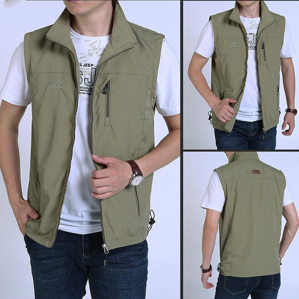 Diggetty Men's Outdoor Multifunctional Fashion Vest
