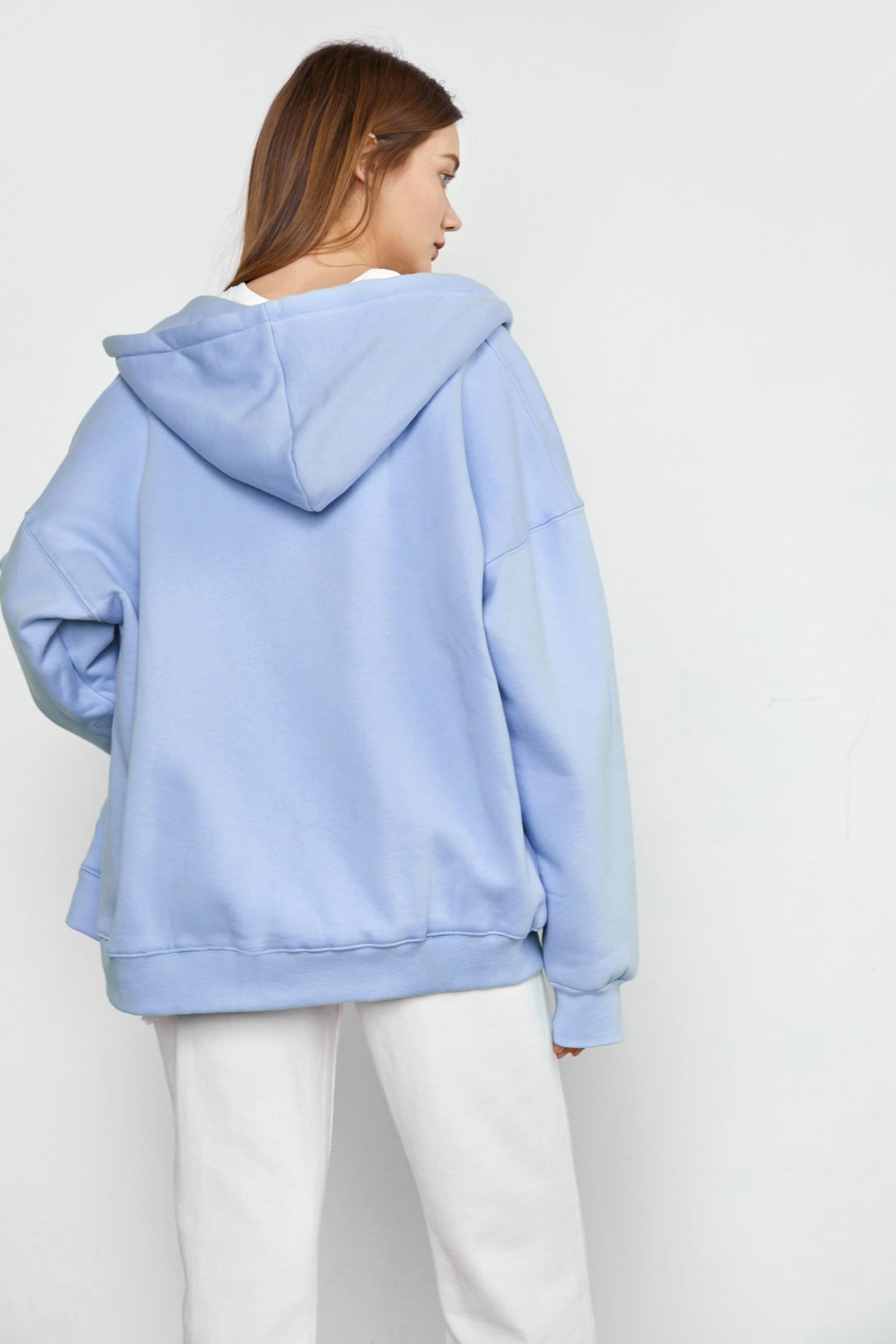 Hendrik Light Blue Zip Up Hoodie-J.ING