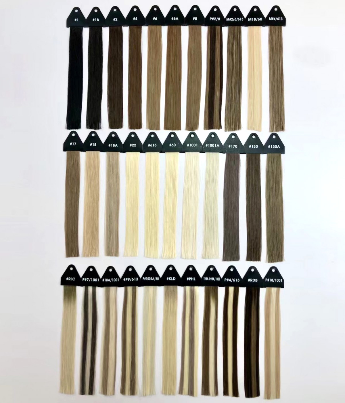 Color Chart- 33 Color For Human Hair Extensions