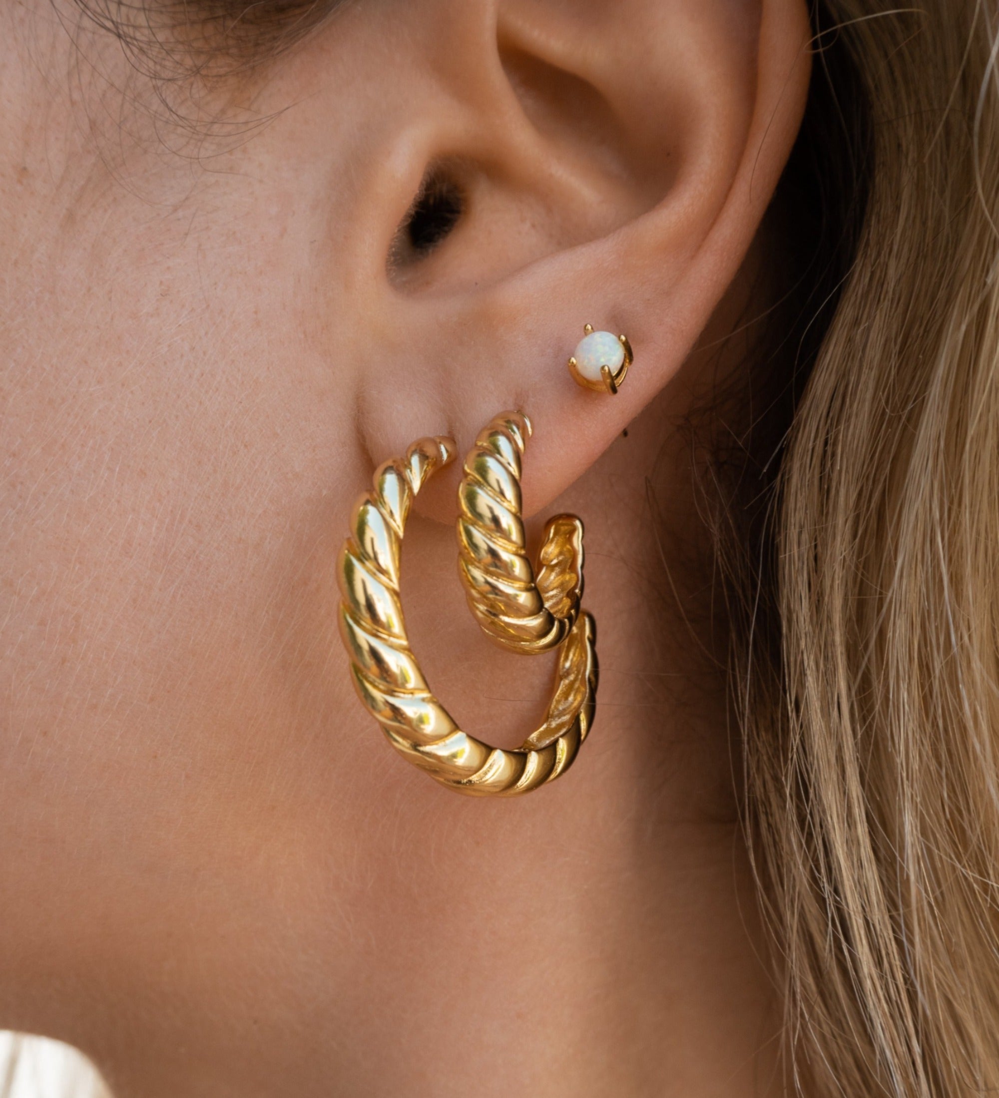 French Twist Hoops | Large