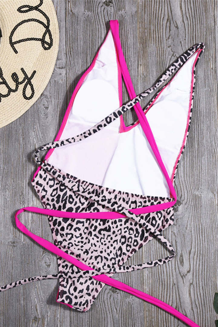 Leopard Splicing One Piece